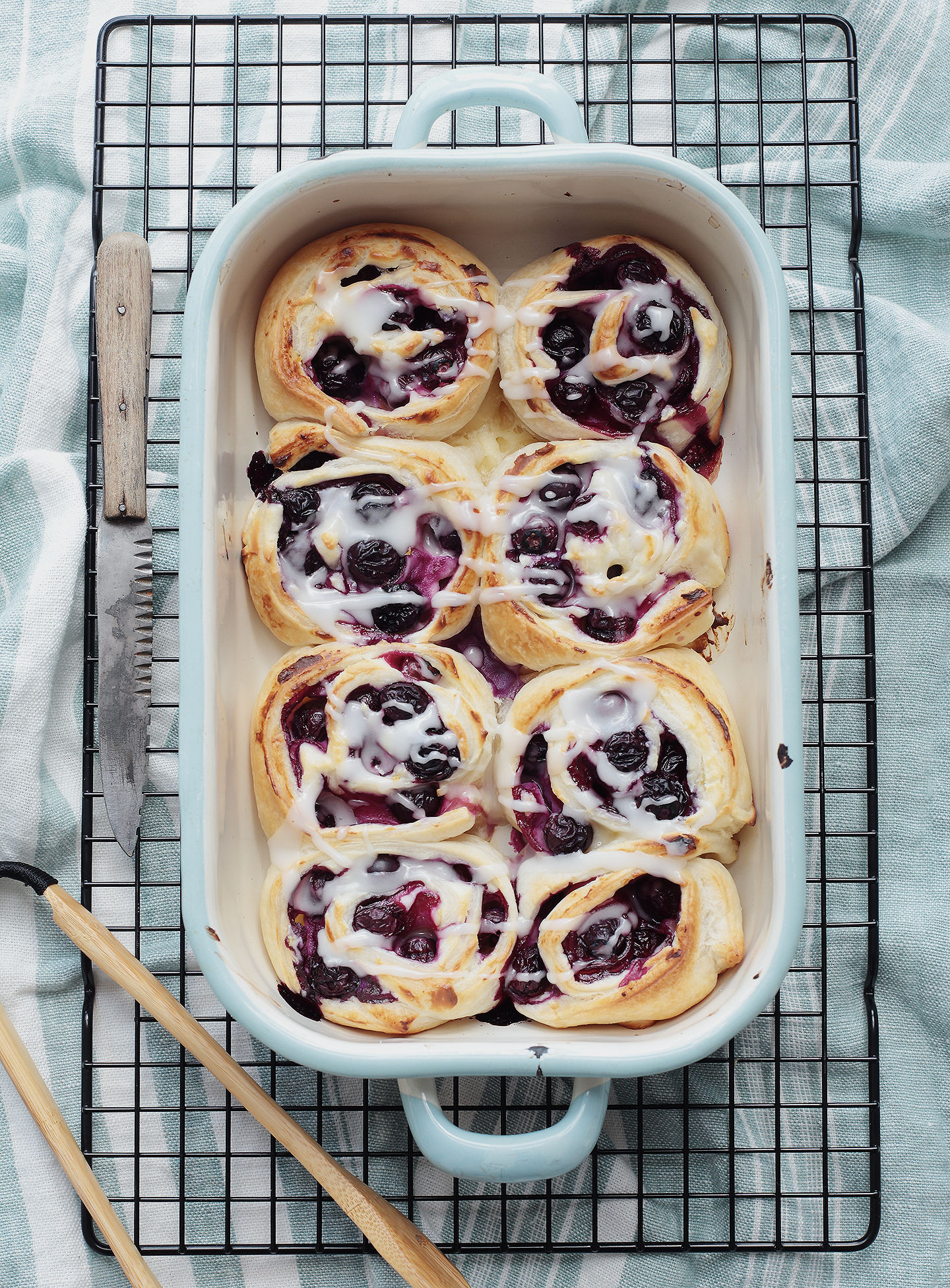 Blitzrezept: Blueberry-Cheesecake-Rolls - Puppenzimmer.com