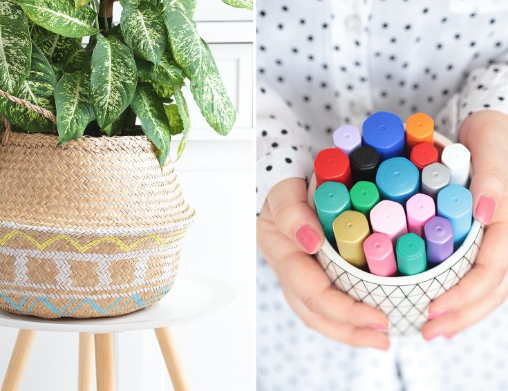DIY: Faltkorb FLÅDIS mit Kreativ-Markern bemalen - Puppenzimmer.com